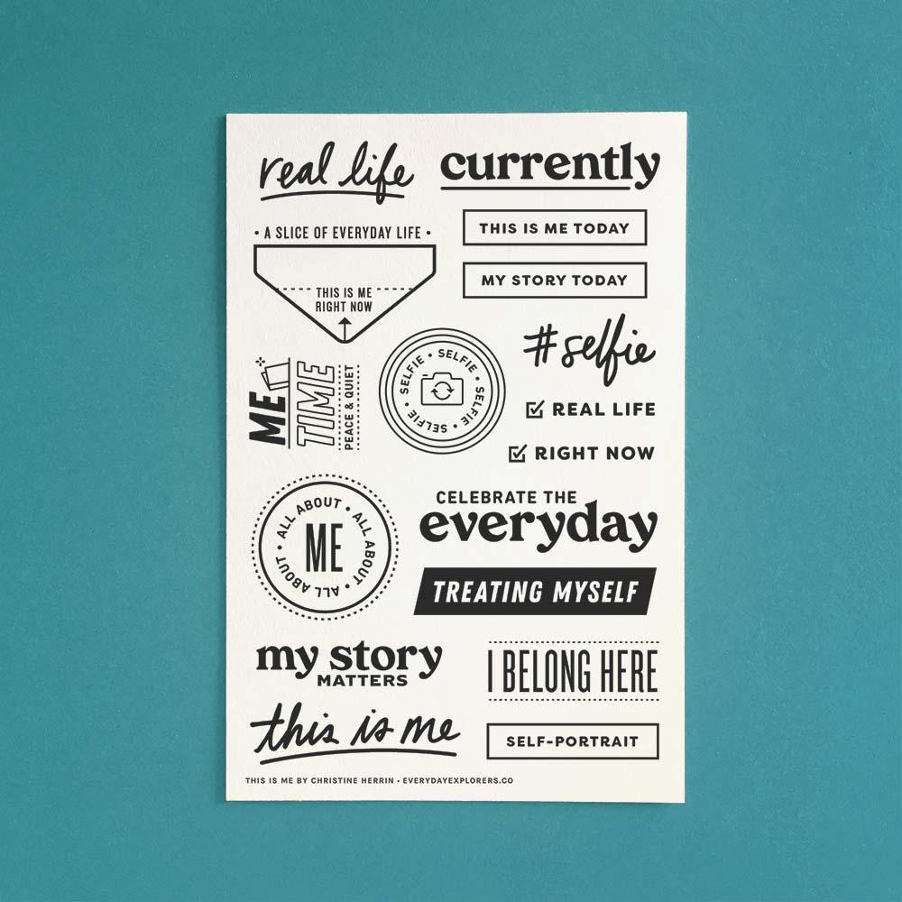 "This Is Me" - 4x6 Clear Stamp Set by Christine Herrin – Everyday ...