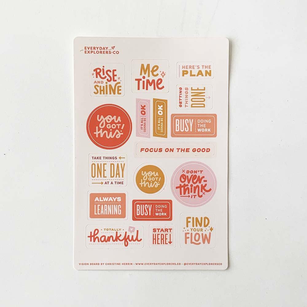 Vision Board - 4x6 Sticker Sheet – Everyday Explorers PH
